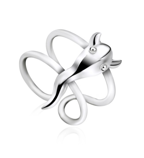 Ghost Shaped Silver Ear Cuffs EC2-05