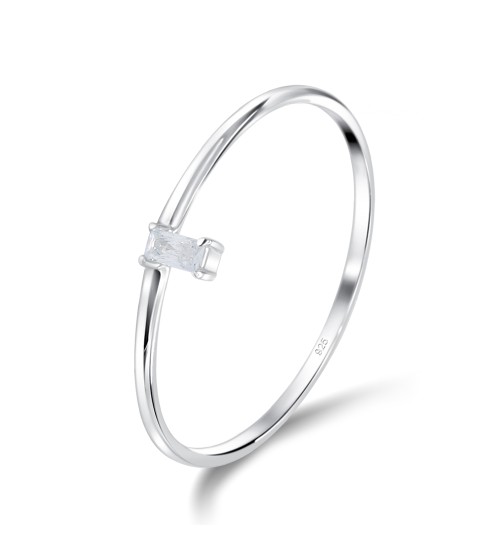 Minimalist Designed Silver Ring NSR-4063