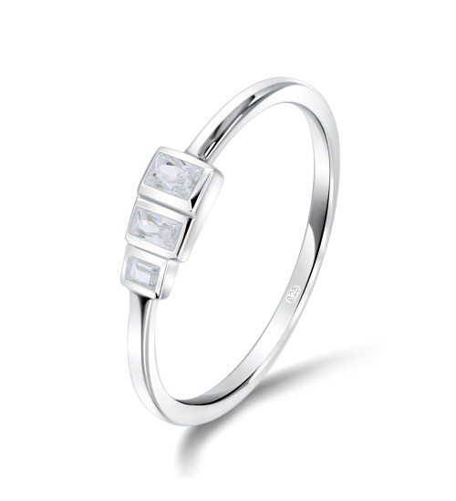 Minimalist Designed Silver Ring NSR-4071