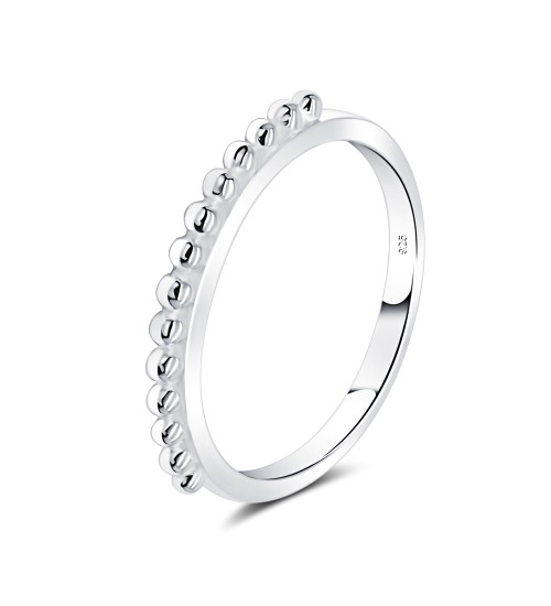 Cute Minimalist Designed Silver Ring NSR-4130